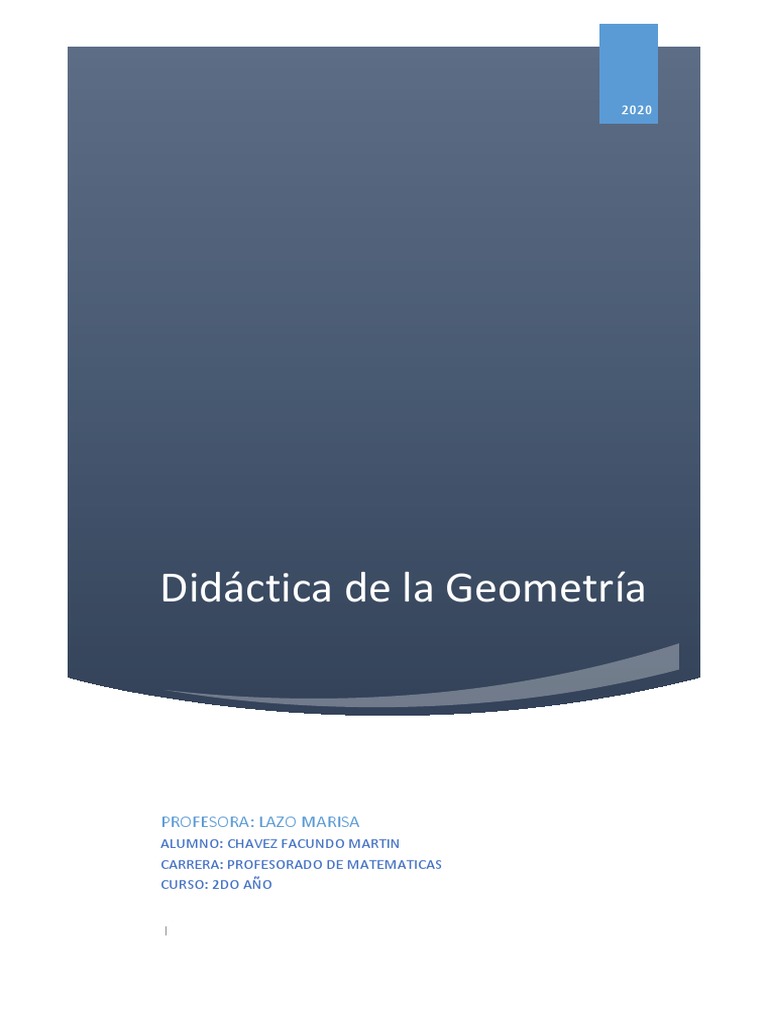 Didactica de La Geometria | PDF | Método de enseñanza | Aprendizaje