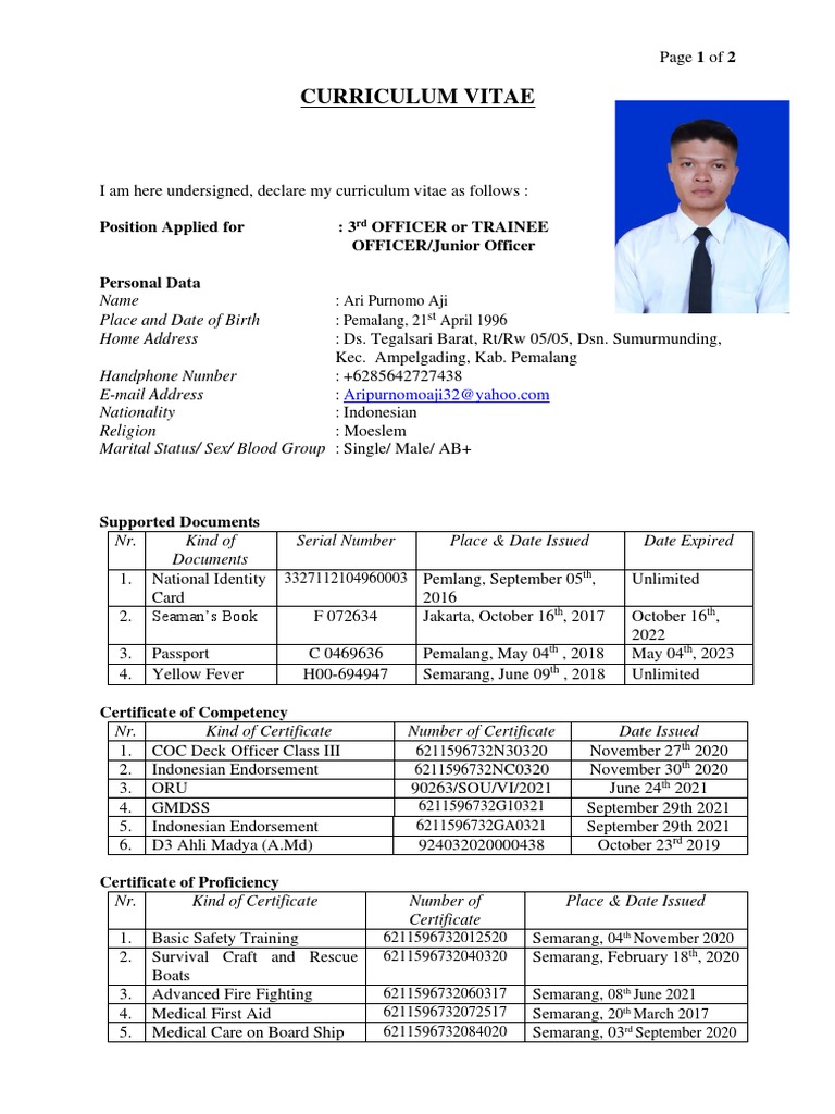 CV. ari purnomo aji | PDF | Freight Transport | Water Transport
