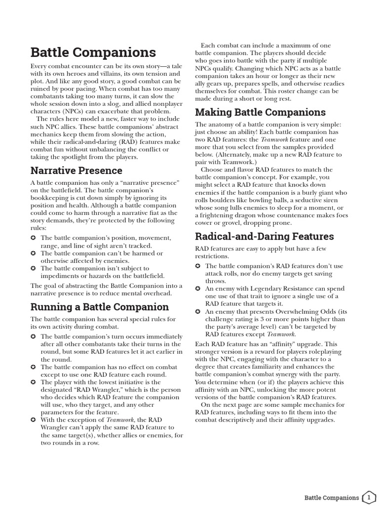 MPDM Battle Companions Preview (Print) | PDF | Copyright | License