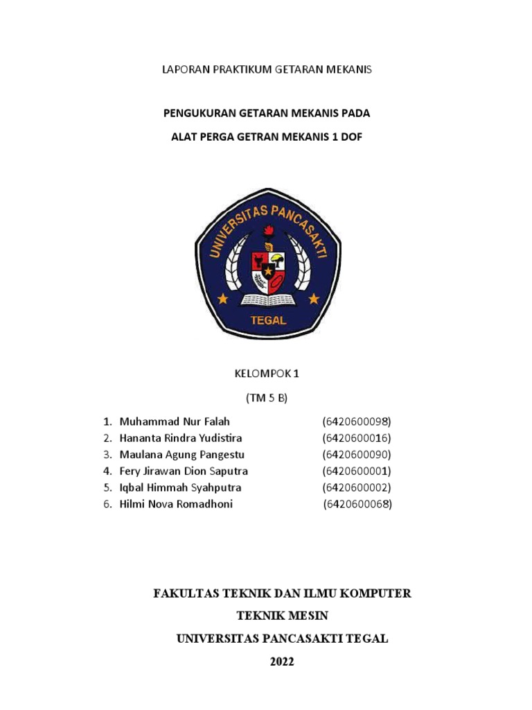 Laporan Praktikum Getaran Mekanis | PDF Laporan Praktikum Getaran Mekanis | PDF