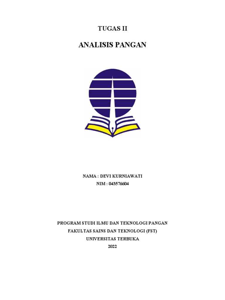 Tugas 2 - DEVI K - Analisis Pangan | PDF