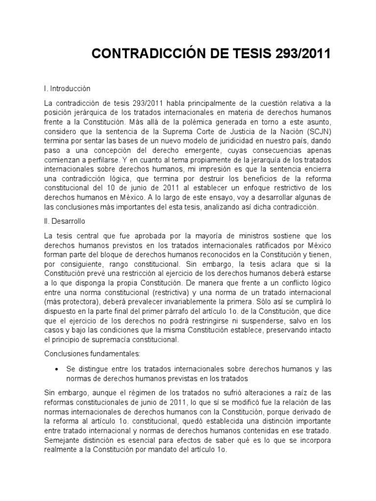 Contradiccion de Tesis | PDF