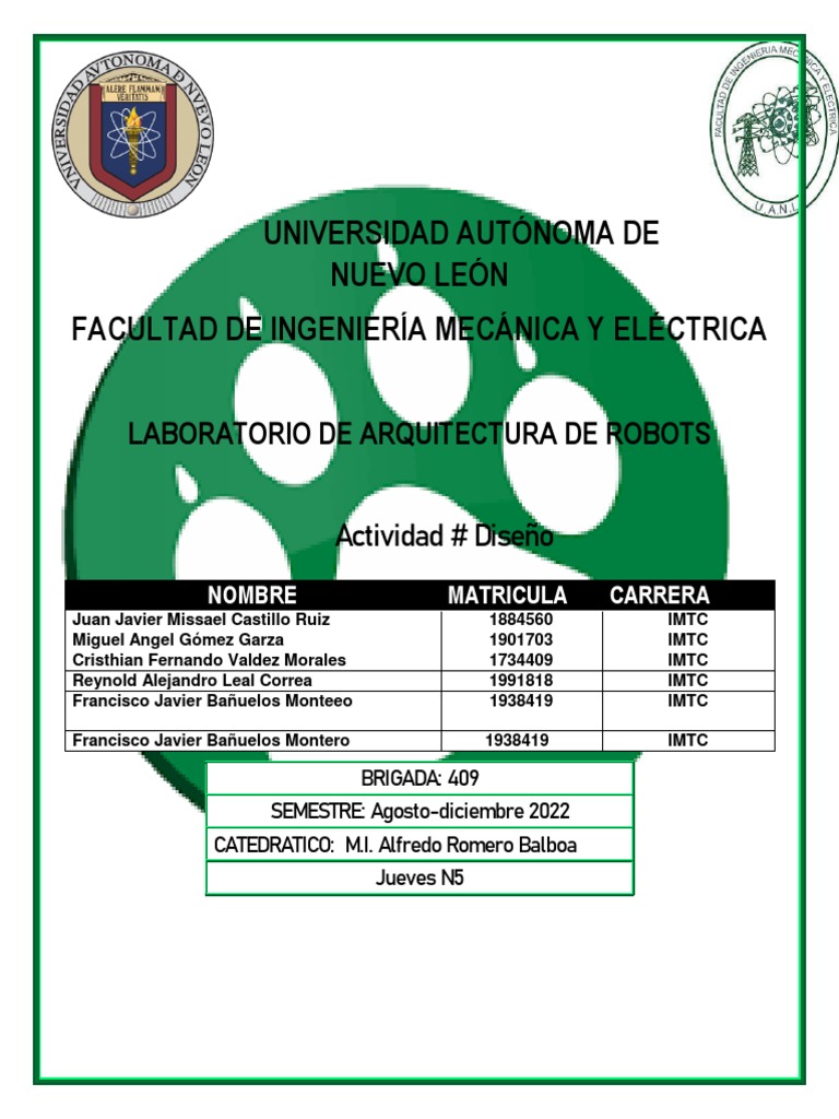 Actividad 2 Diseño Arq Robot Lab | PDF | Robot | Robótica