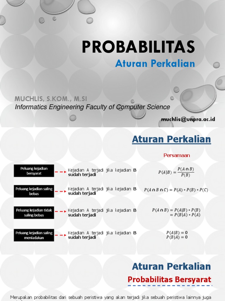 M006 - PROBABILITAS - Aturan Perkalian | PDF