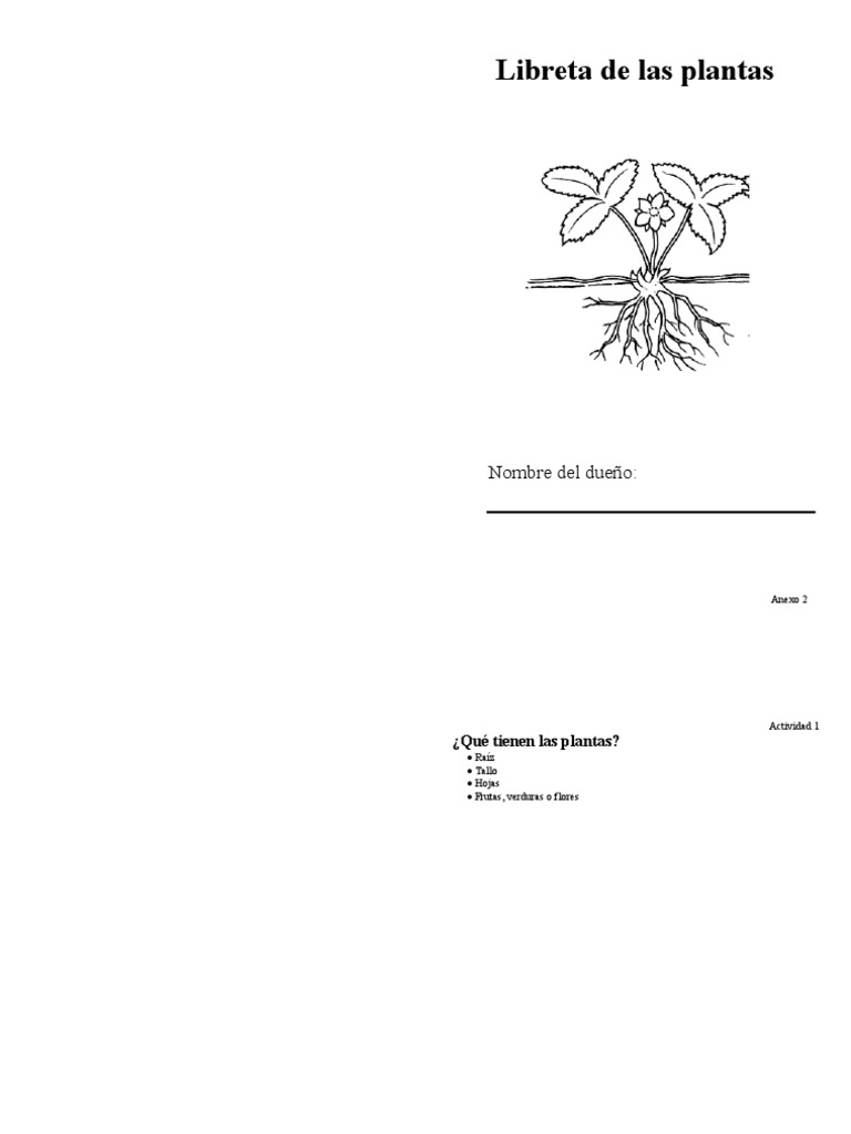 Libreta de Las Plantas | PDF