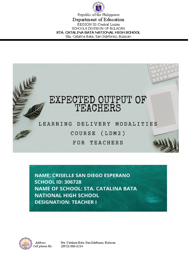 ldm2 Expectedoutputs | PDF | Learning | Internet
