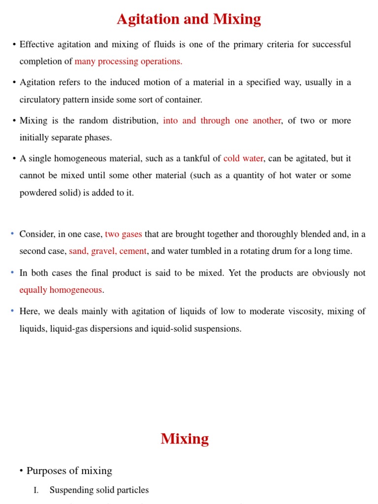 Mixing of Liquids | PDF | Propeller | Mechanical Engineering