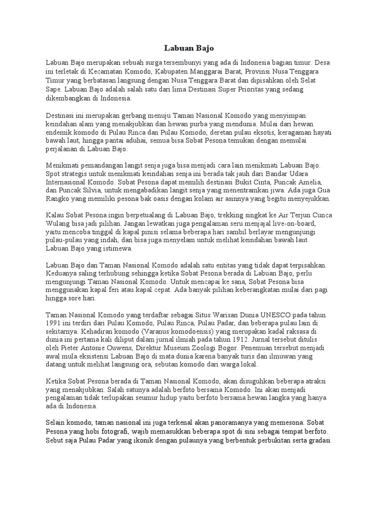 Labuan Bajo | PDF