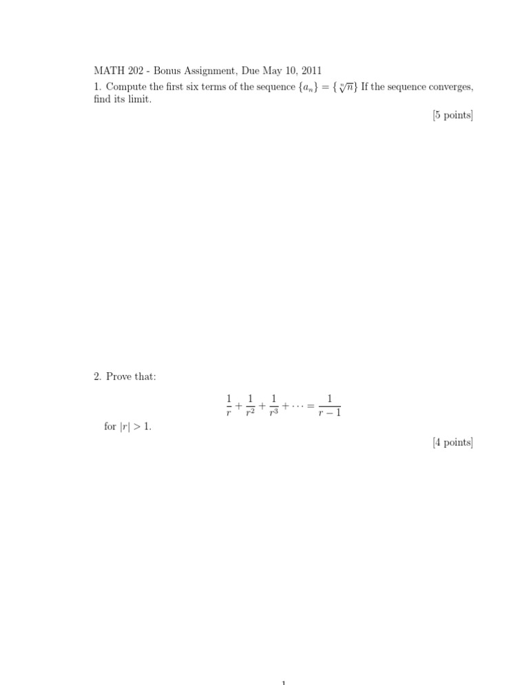 MATH 202 Bonus Assignment Details | PDF | Teaching Methods & Materials