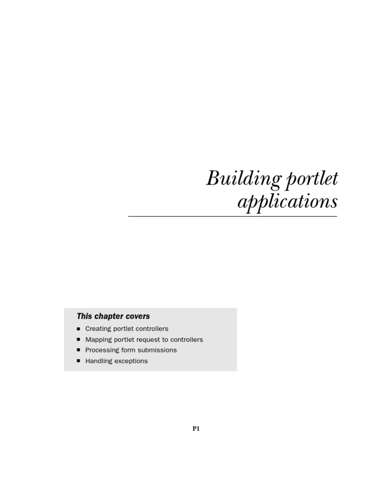Building Portlet Applications | PDF | Java Servlet | Spring Framework