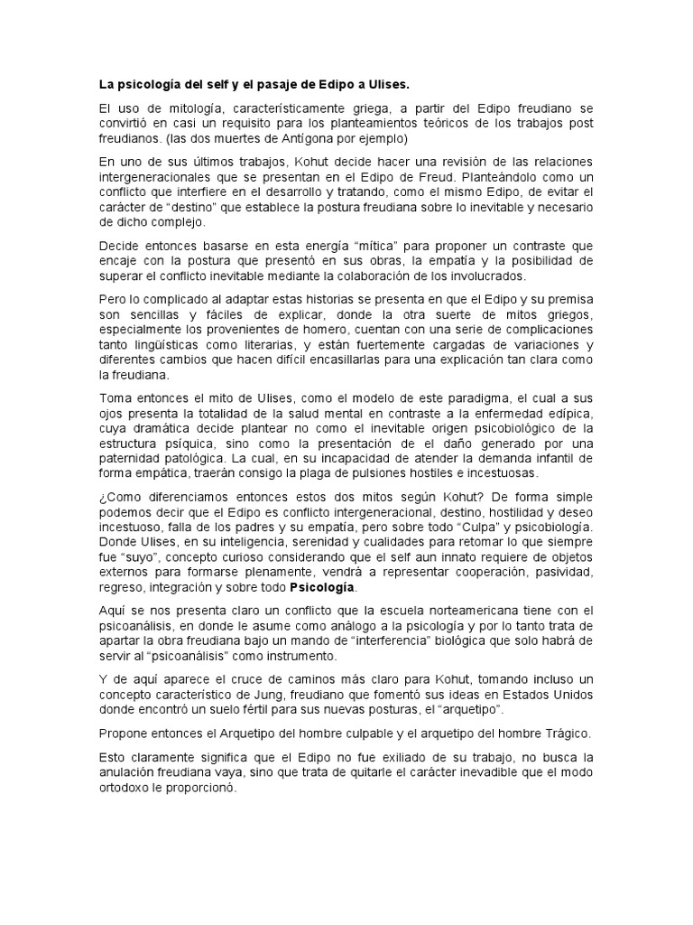 Edipo y Ulises | PDF | Sigmund Freud | Complejo de Edipo