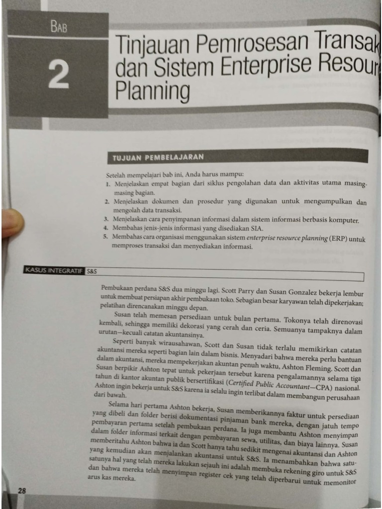 BAB 2 SIA (Tinjauan Pemrosesan Transaksi Dan Sistem Enterprise Resource Planning) | PDF