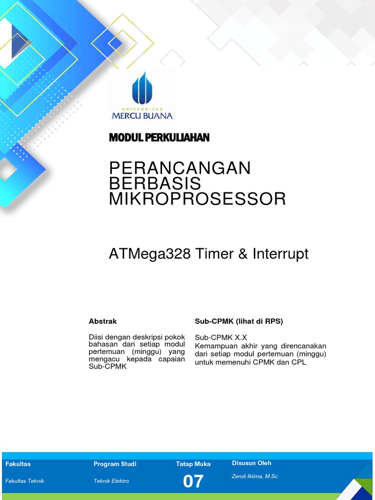 Modul PBM 7 (Timer - Interrupt) | PDF | Seni | Komputer
