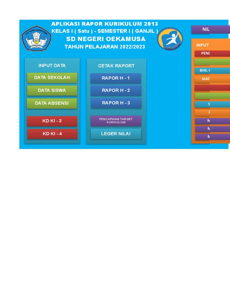 Rapor K13 SD Kelas 6 Semester 2 | PDF