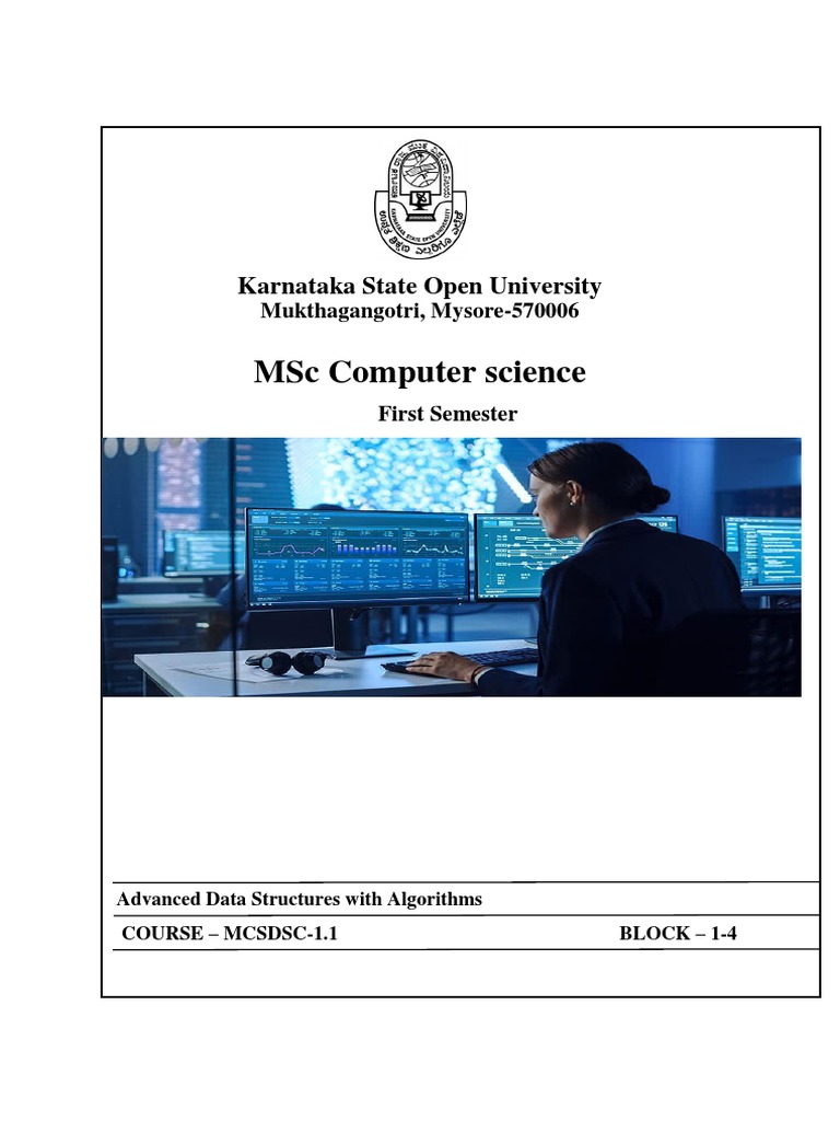 MSC Computer Science: Karnataka State Open University | PDF | Algorithms | Time Complexity
