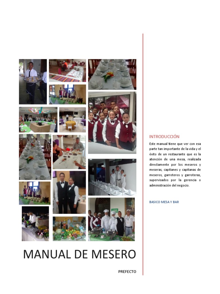 Manual Del Mesero Perfecto | PDF | Camareros