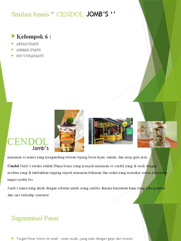 Cendol Jomb's: Es Cendol Modern Tanpa Royalti | PDF