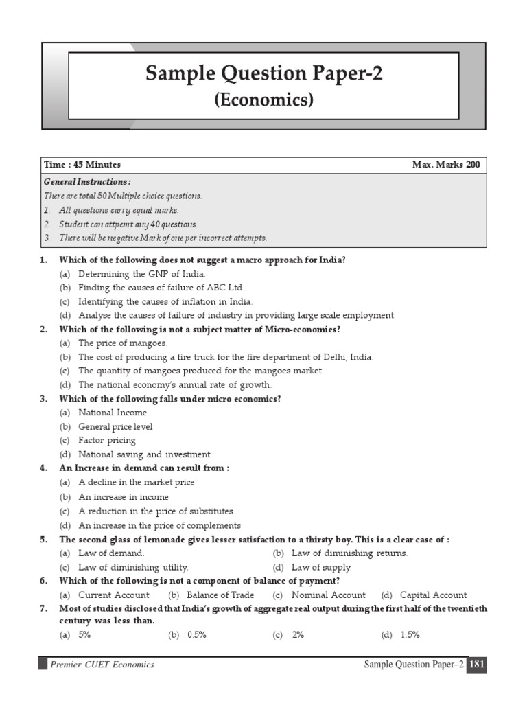 SQP-2 Economics | PDF | Government Budget Balance | Fiscal Policy