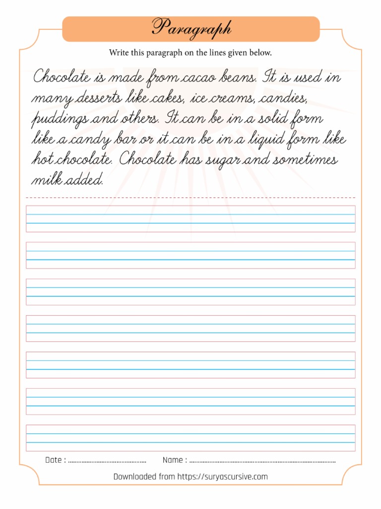 Cursive Paragraph | PDF