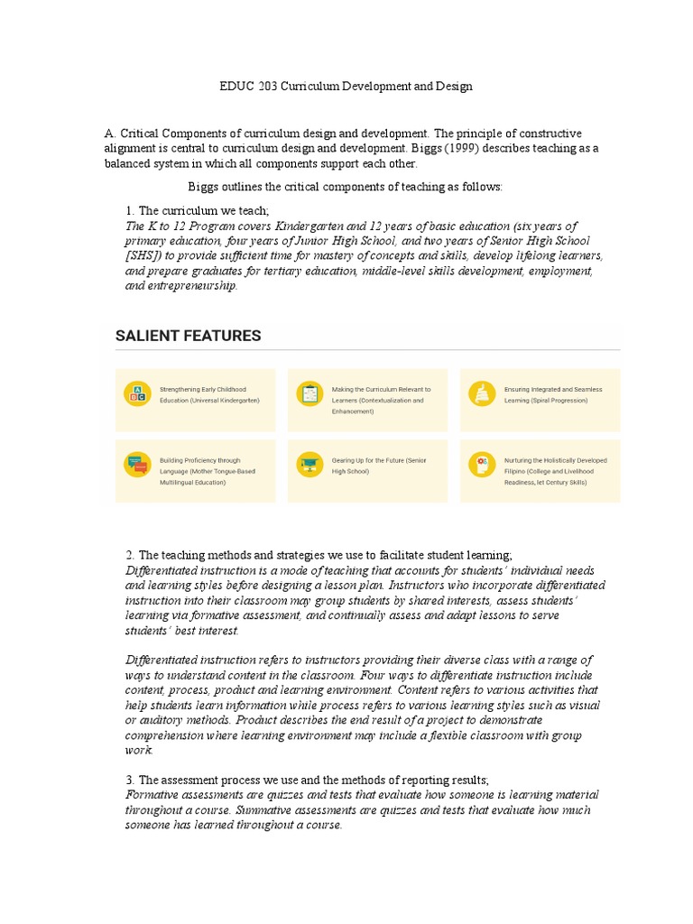 EDUC 203 Curriculum Development and Design | PDF | Sampling (Statistics) | Statistics