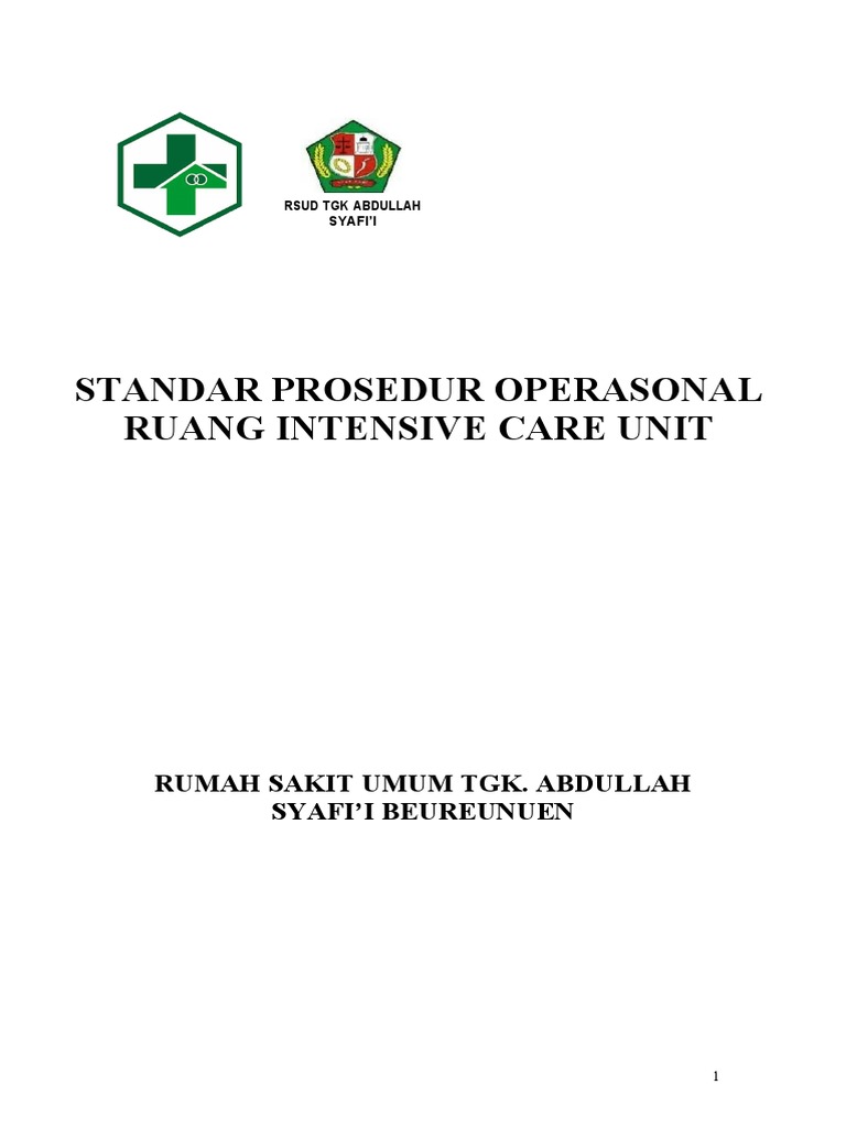 Standar Prosedur Operasional Ruang Intensive Care Rsud TGK Abdullah ...