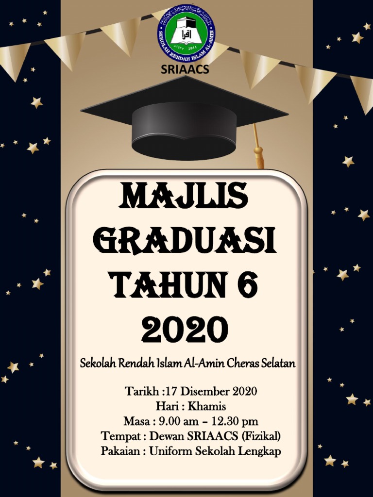 Majlis Graduasi Tahun 6 Sriaacs 2020 | PDF