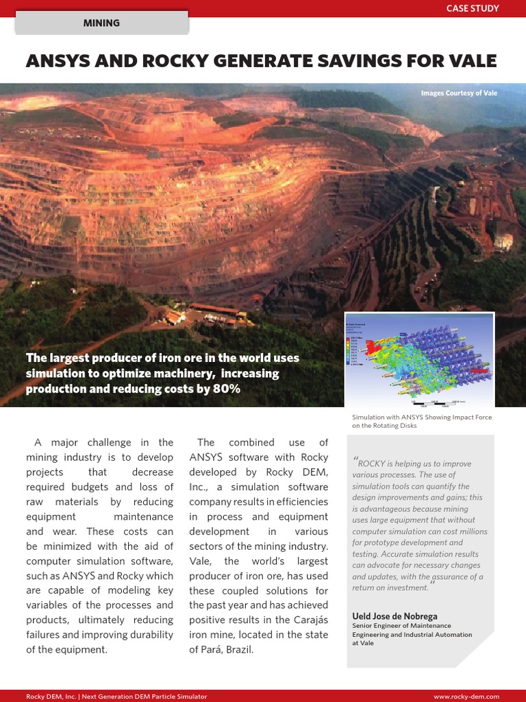 ROCKY DEM ANSYS Case Vale | PDF | Finite Element Method | Simulation