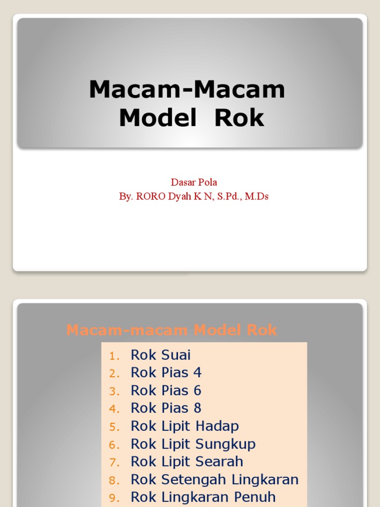 Macam-Macam Model Rok & Pola Dasar | PDF