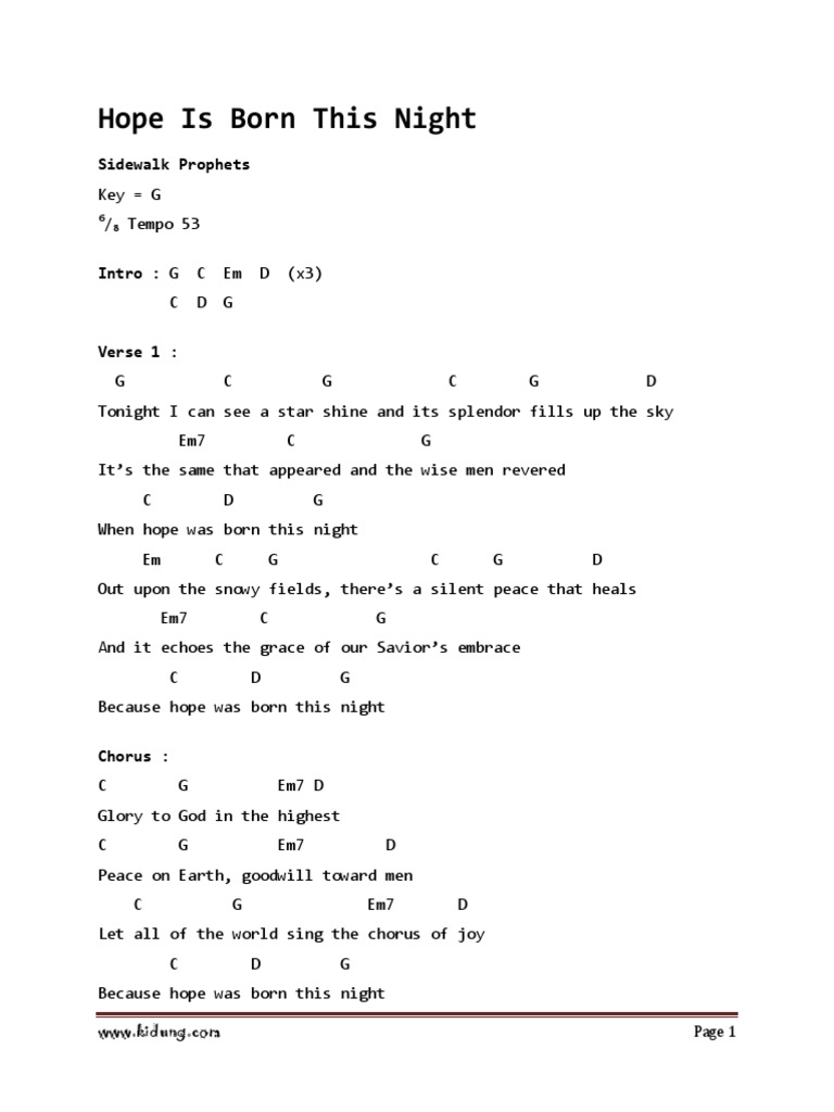 Hope Is Born This Night | PDF