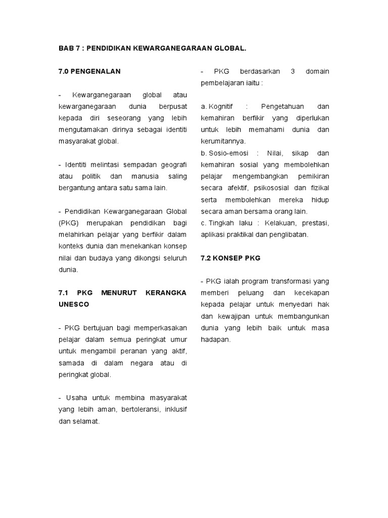 Pendidikan Kewarganegaraan Global | PDF | Ilmu Sosial