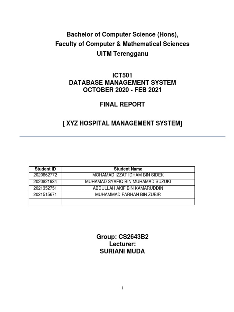 Bachelor of Computer Science (Hons), Faculty of Computer & Mathematical ...