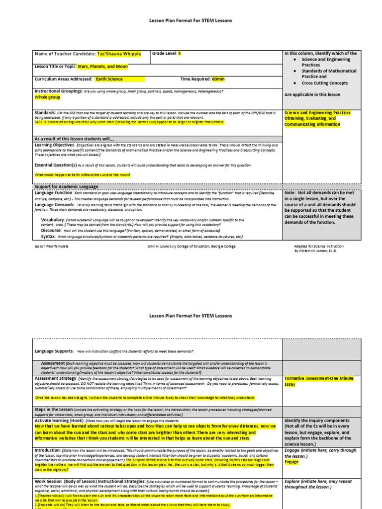 Science Lesson Plan 2 Part 10 1 | PDF | Lesson Plan | Learning