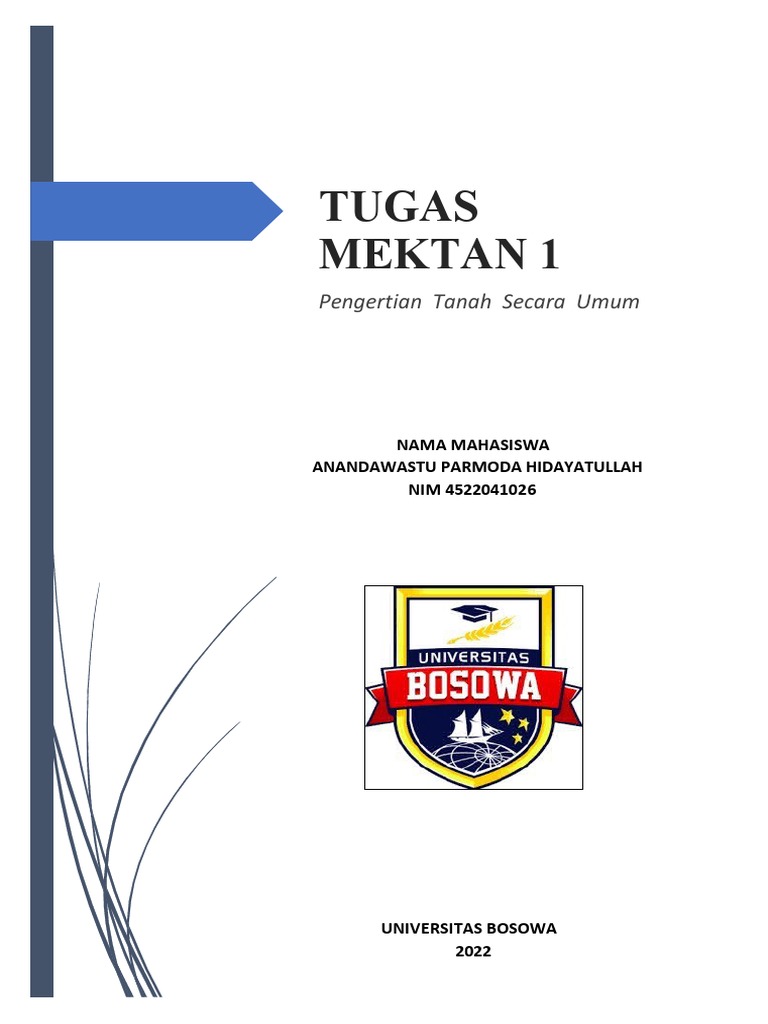 TUGAS 1 Mektan - Anandawastu Pramoda Hidayatullah | PDF