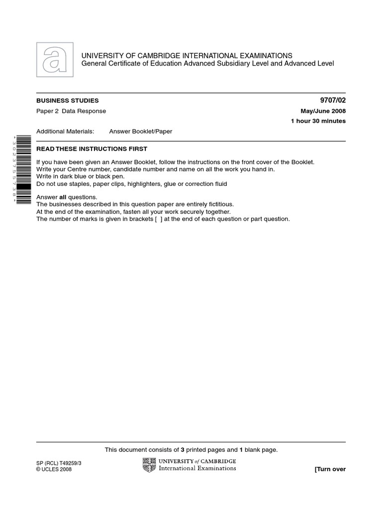 Business Studies Past Paper | PDF | Car | Sales