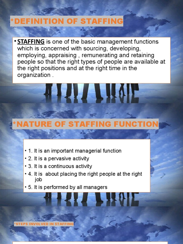 A Comprehensive Overview of Staffing Functions and Processes | PDF ...