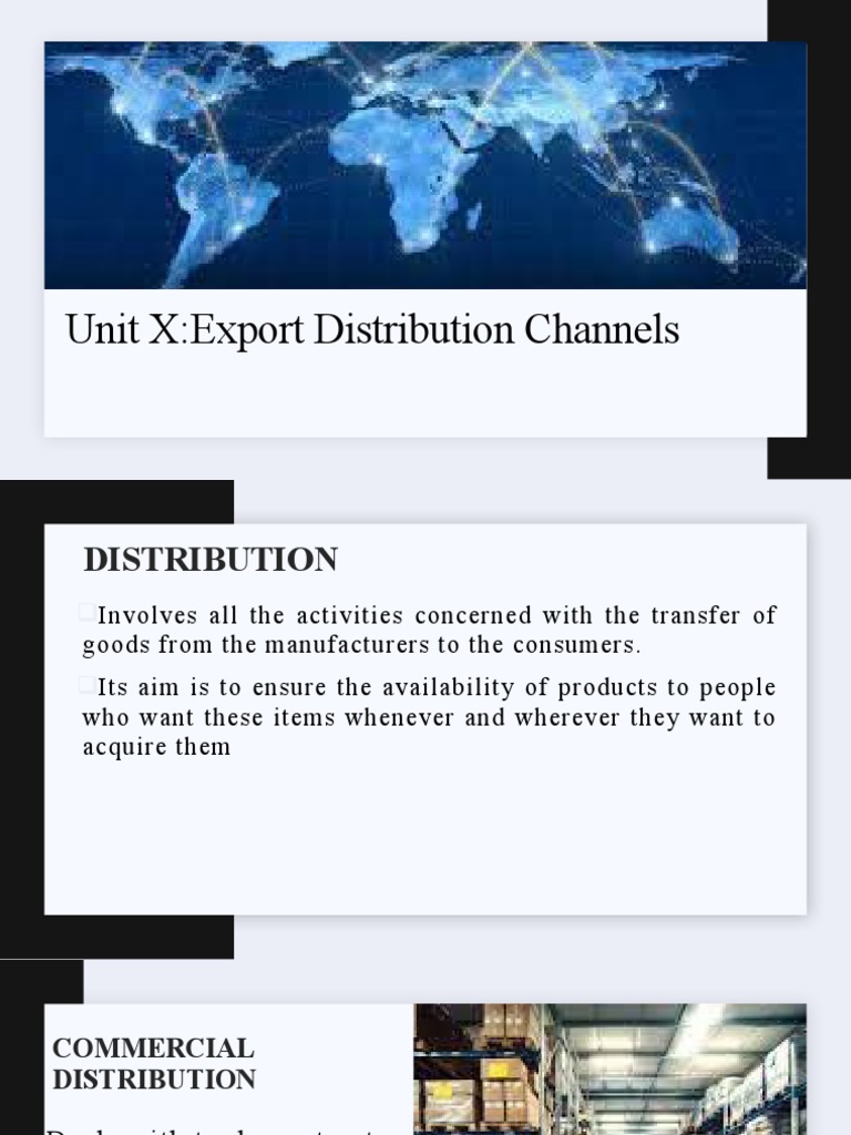 Export Distribution Channels Guide | PDF | Cargo | Service Industries