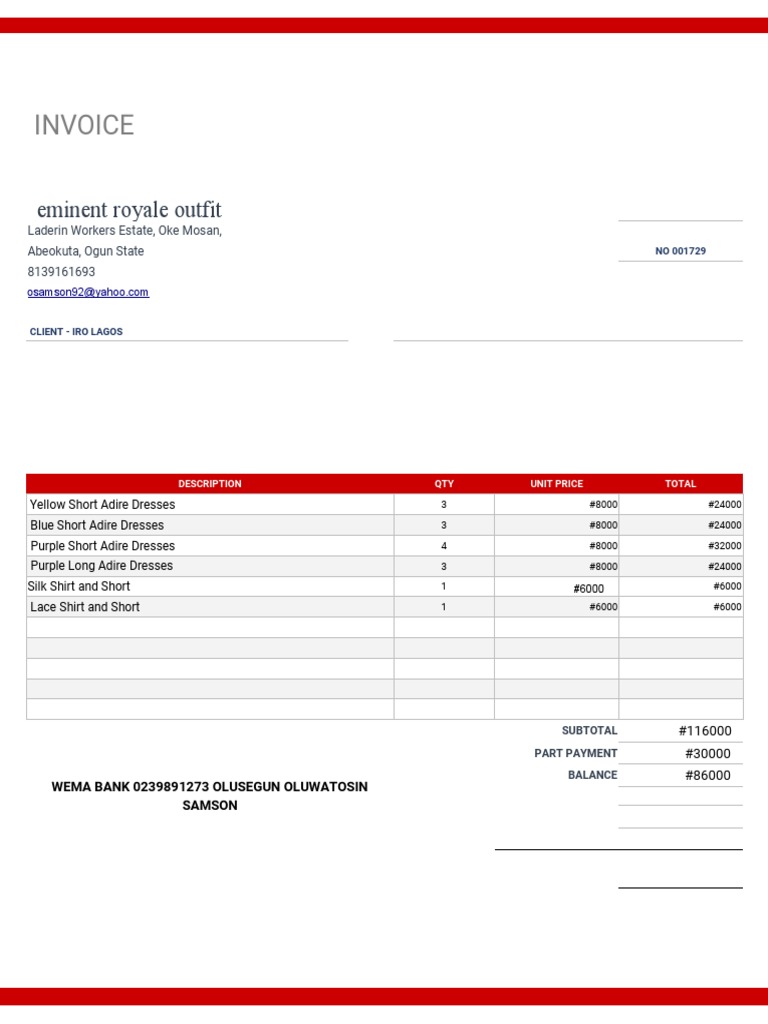 Eminent Invoice | PDF