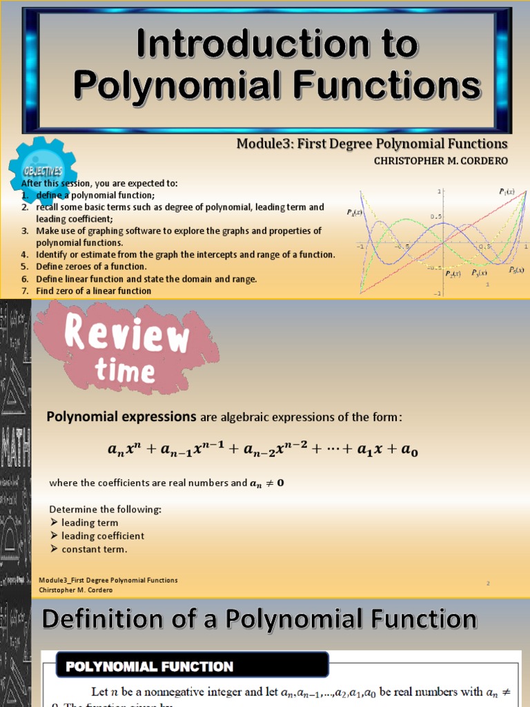 Introduction To Polynomial Functions | PDF | Polynomial | Function ... Introduction To Polynomial Functions | PDF | Polynomial | Function ...