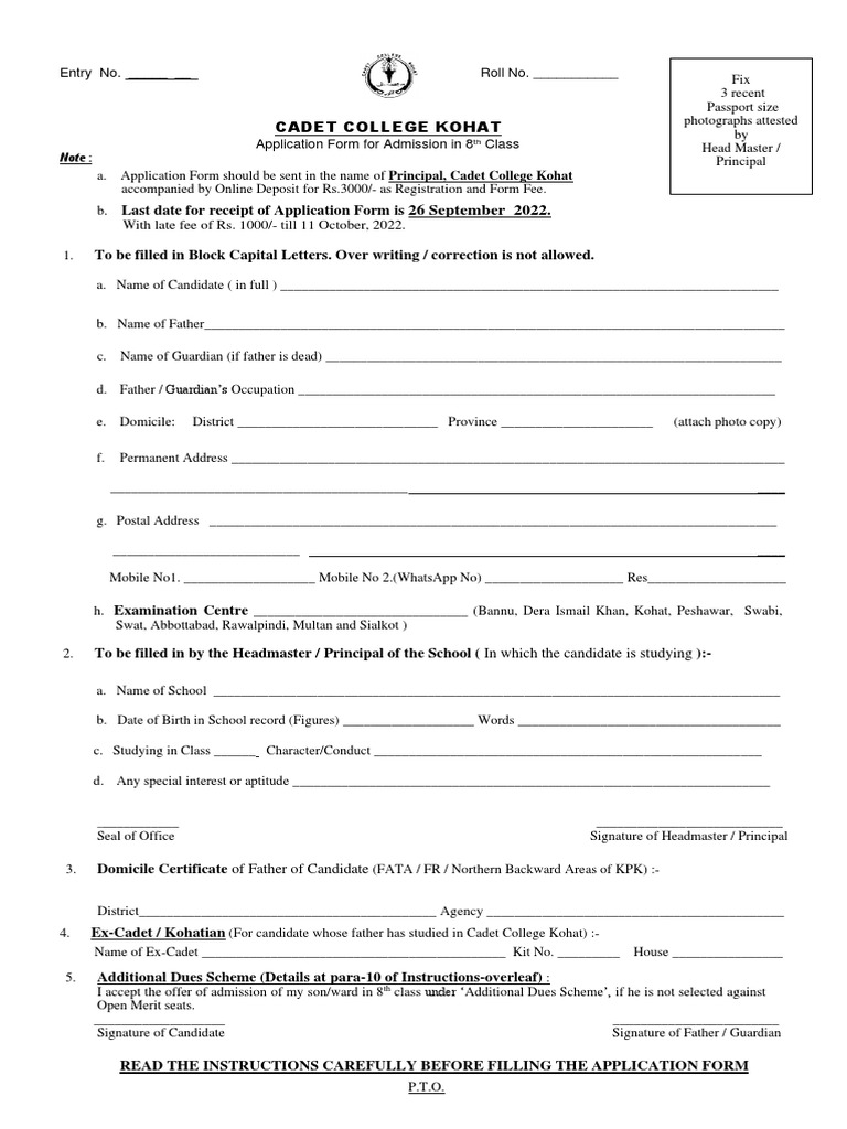 CCK Form | PDF
