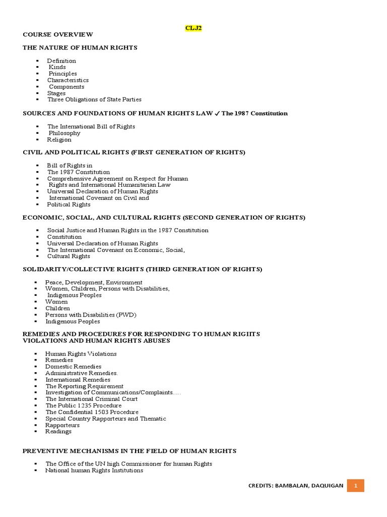 Human Rights Education CLJ2 | PDF | Human Rights | Rights