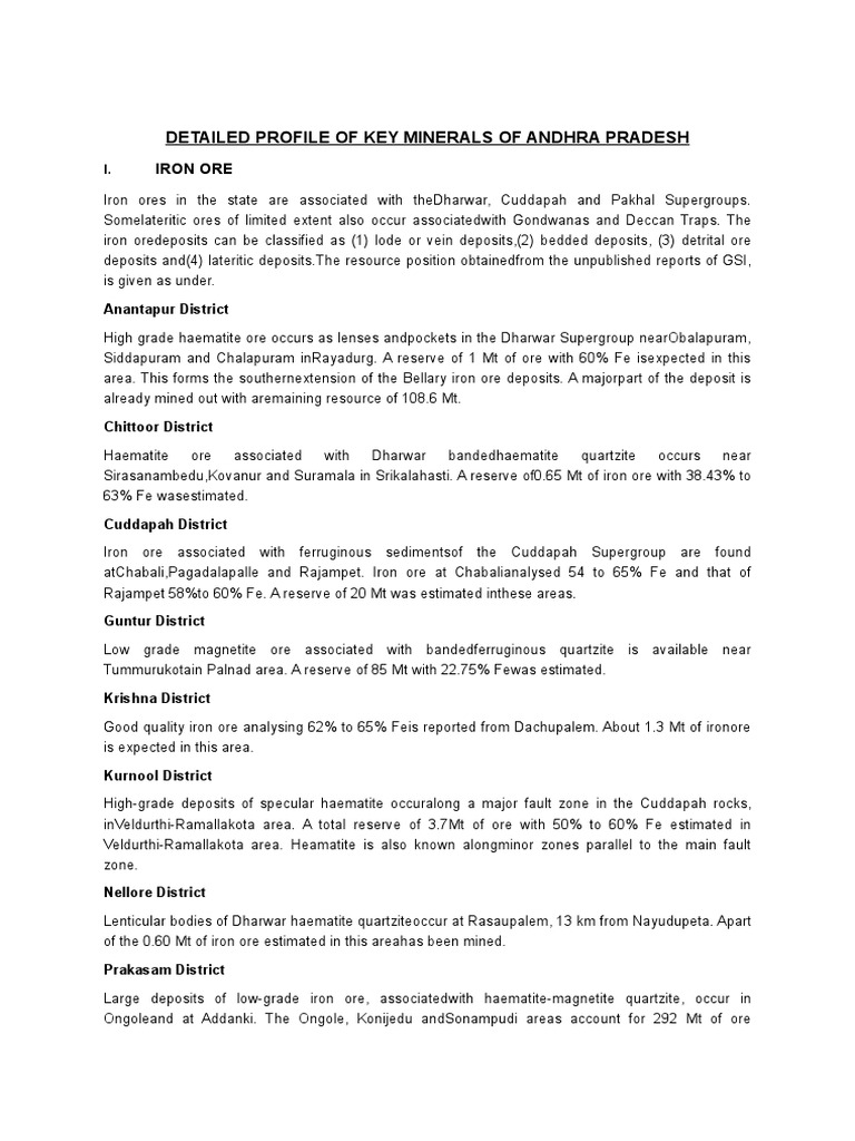 Iron Ore | PDF | Iron Ore | Economic Geology Iron Ore | PDF | Iron Ore | Economic Geology
