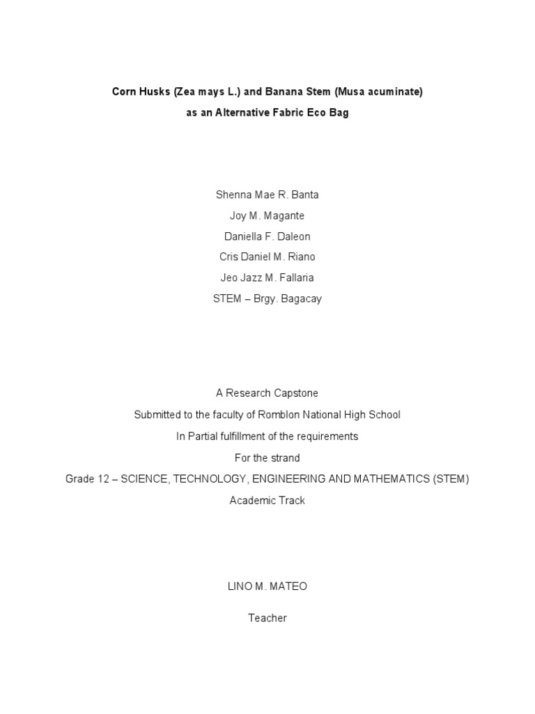 Final Research Paper 1 | PDF | Survey Methodology | Banana