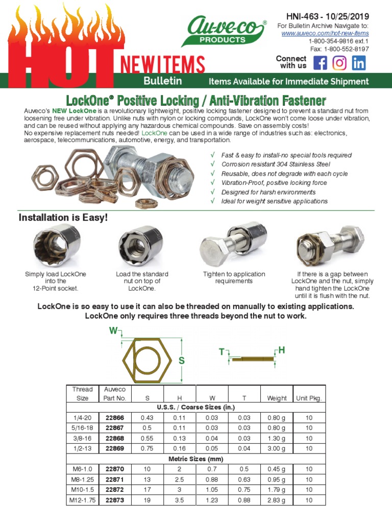 Auveco HNI 463 | PDF | Nut (Hardware) | Car