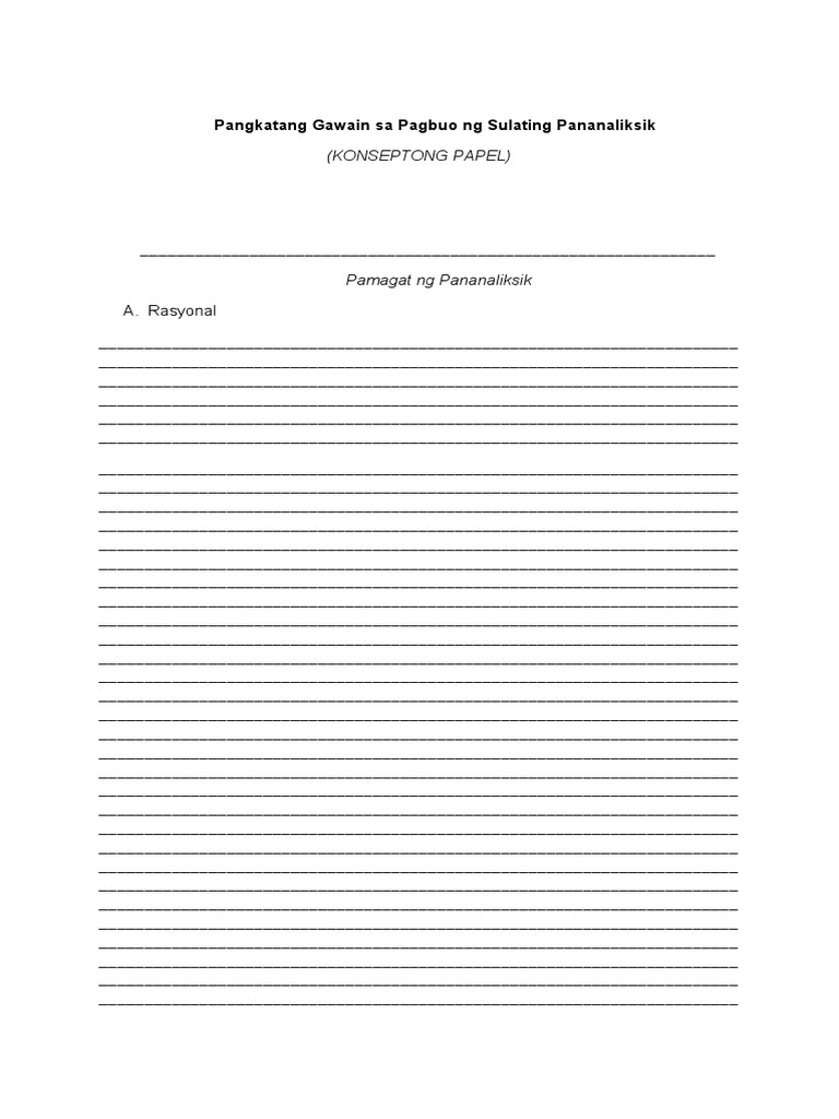 Konseptong-Papel Template | PDF