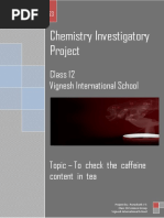 Chemistry Investigatory Project: Acidity in Tea Leaves | PDF