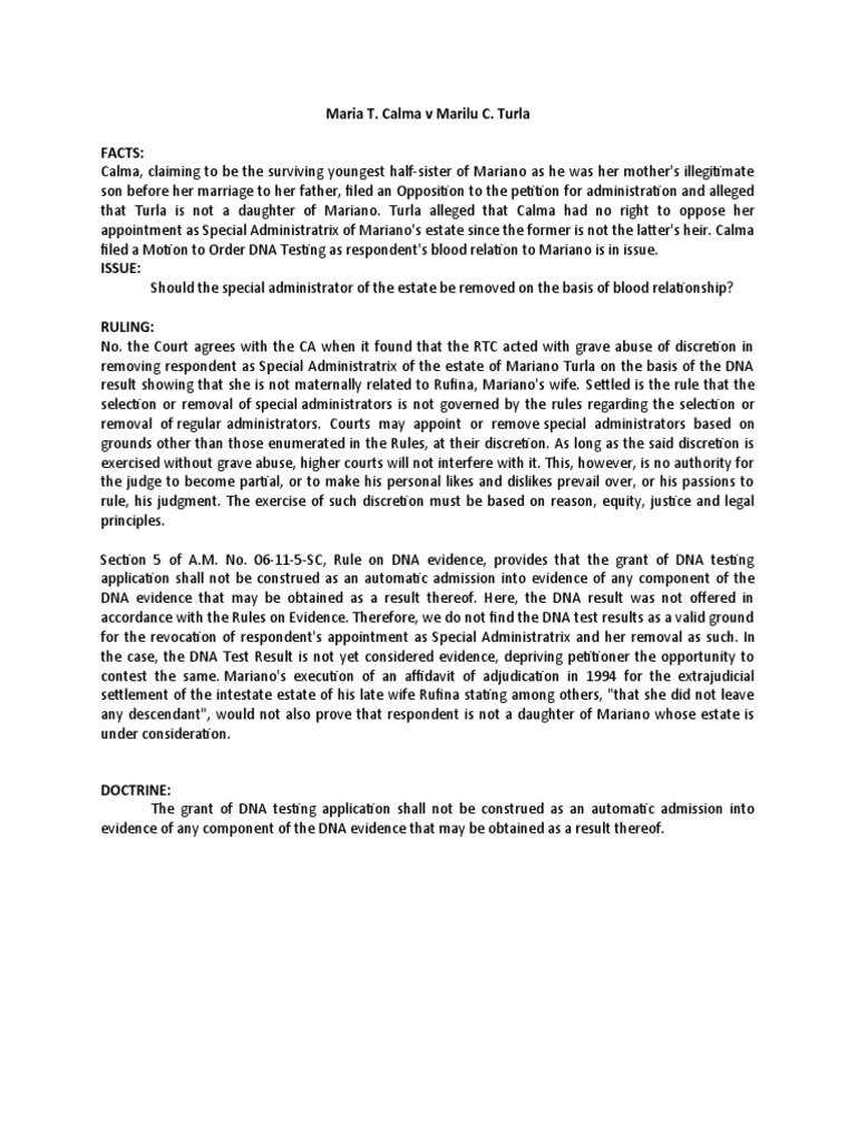 Maria T. Calma V Marilu C. Turla | PDF | Judiciaries | Government