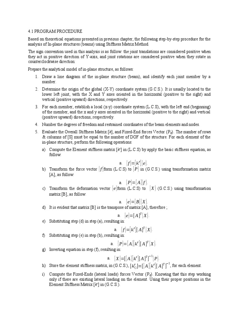 Program Procedure KassimAli | PDF | Matrix (Mathematics) | Cartesian ...