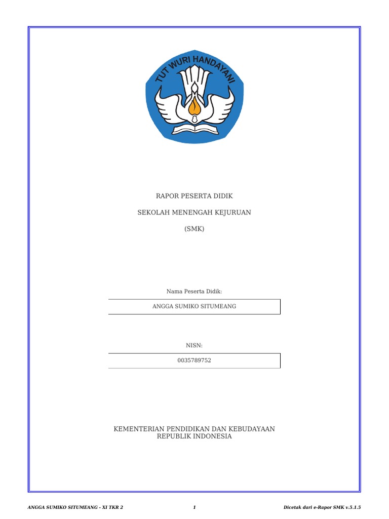 Angga Sumiko Situmeang - Xi TKR 2-Identitas | PDF