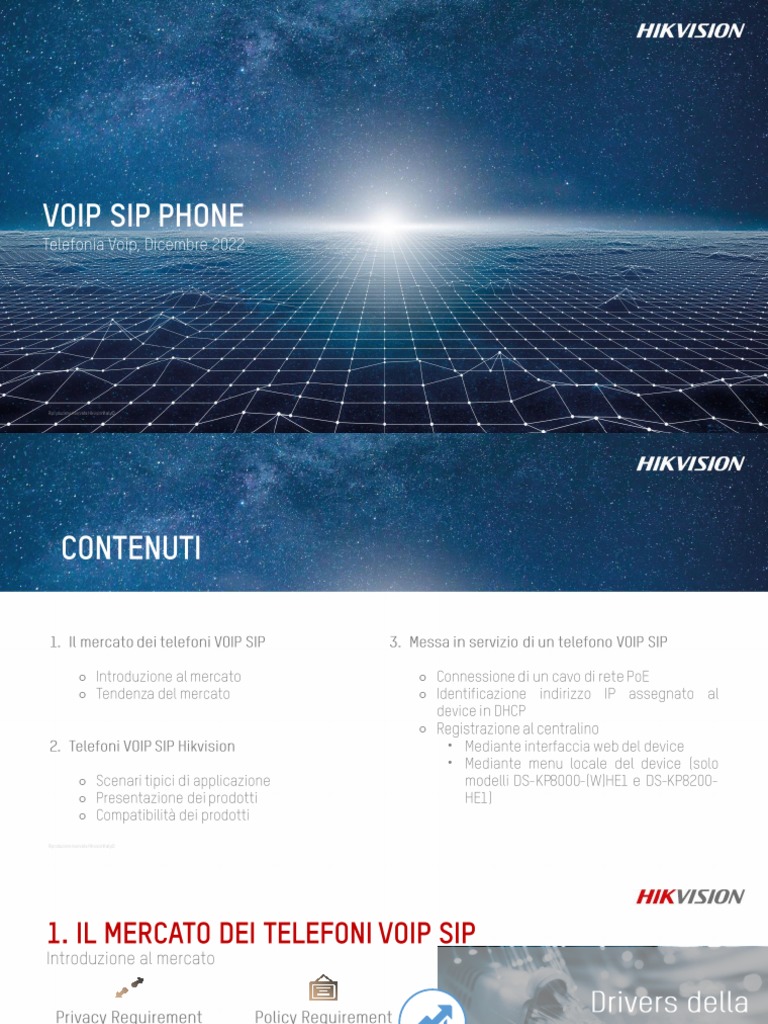 Telefoni VOIP Ip Hikvision Italy | PDF