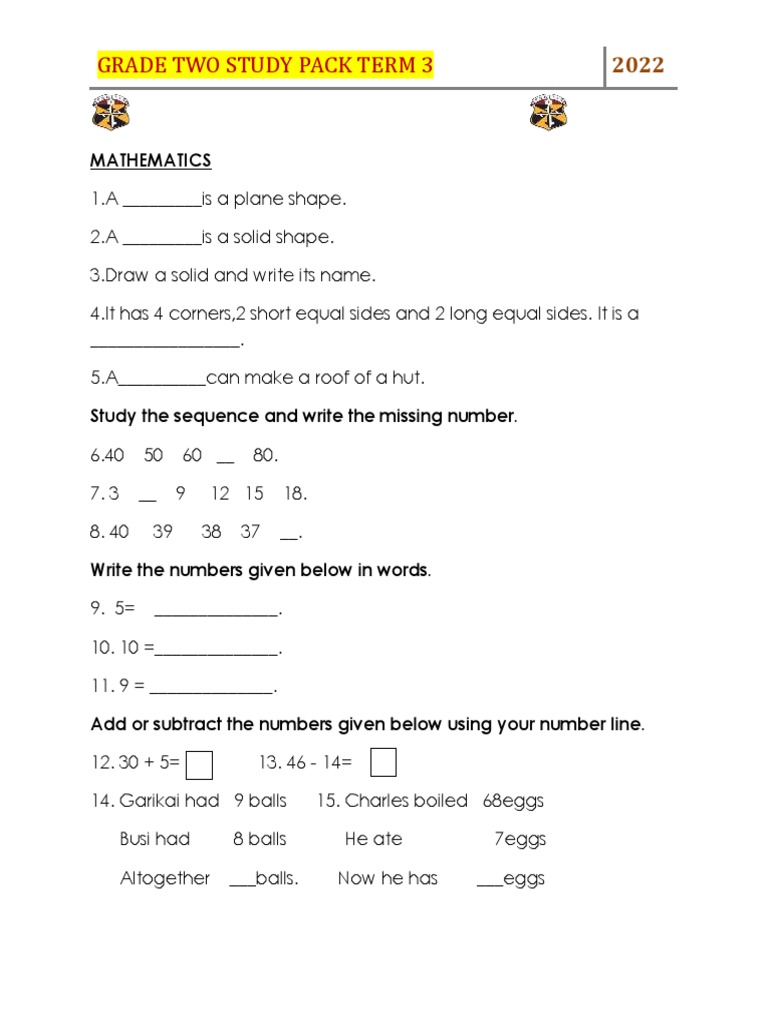 Grade 2 Study Pack | PDF | Linguistics